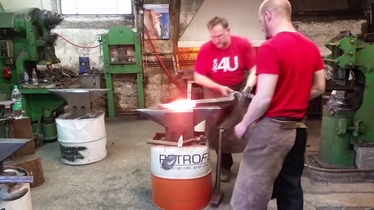 Forging hooks - YouTube