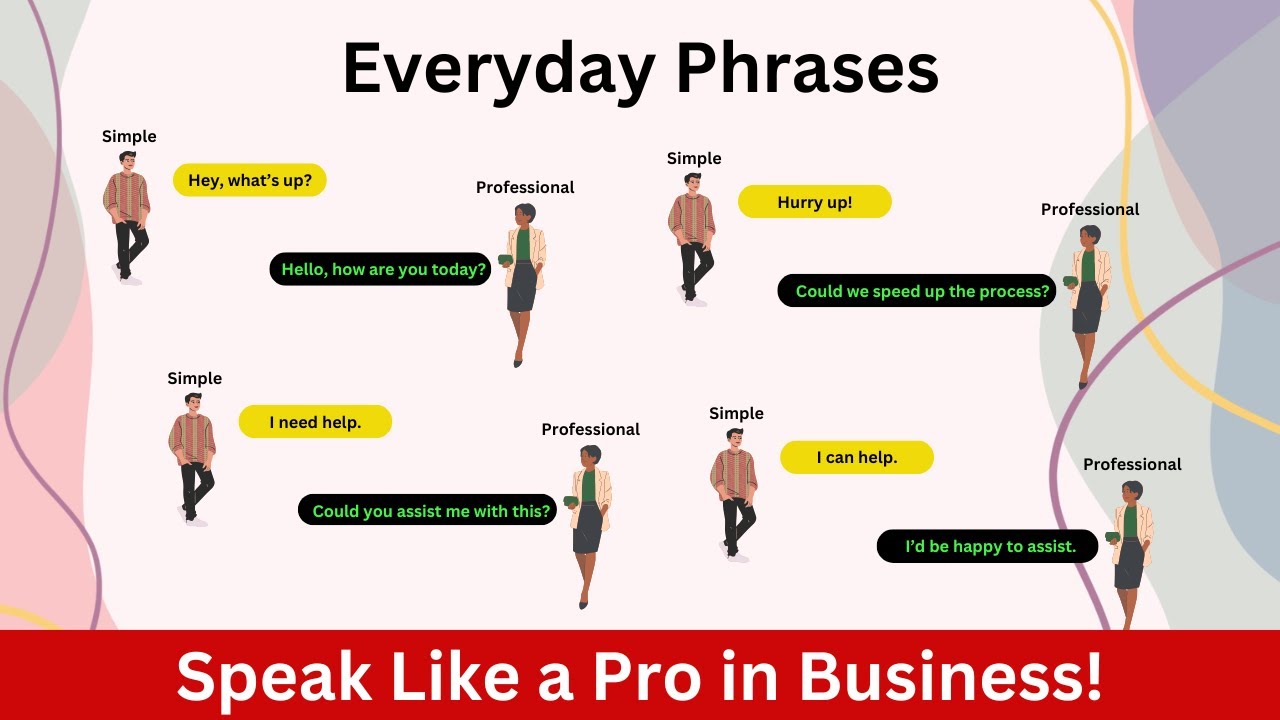 Learn 35 simple vs. professional English phrases #ProfessionalEnglish # ...