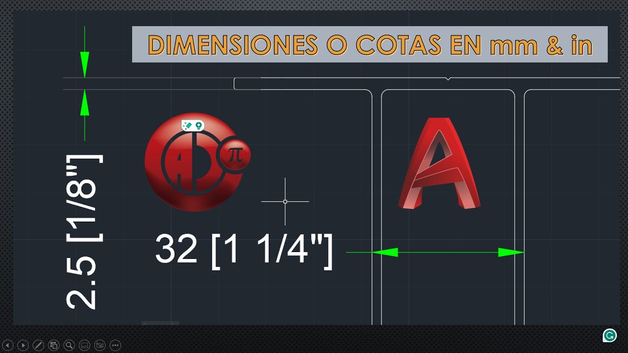 Cotas en mm y Pulgadas al mismo tiempo en AutoCAD - YouTube