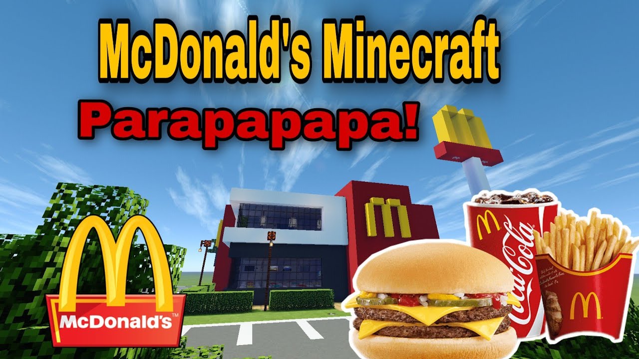 Minecraft McDonald's || First time at Restaurant - YouTube