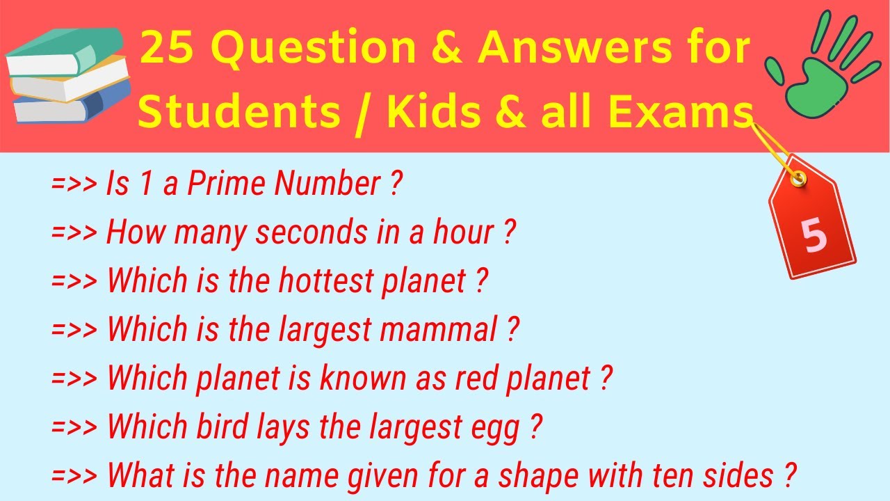 QUIZ 5 - Most Frequently Asked Questions for Children and Kids ||# ...