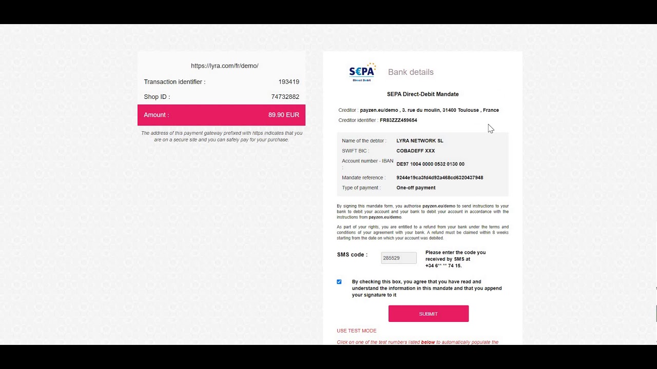 Orden de domiciliación SEPA - YouTube