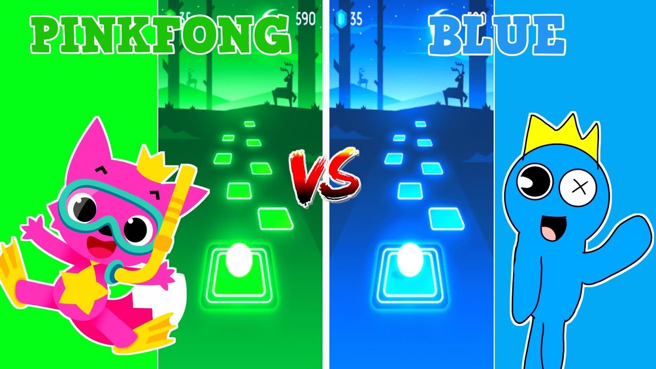 Pinkfong vs Rainbow Friends - Tiles Hop EDM Rush - YouTube