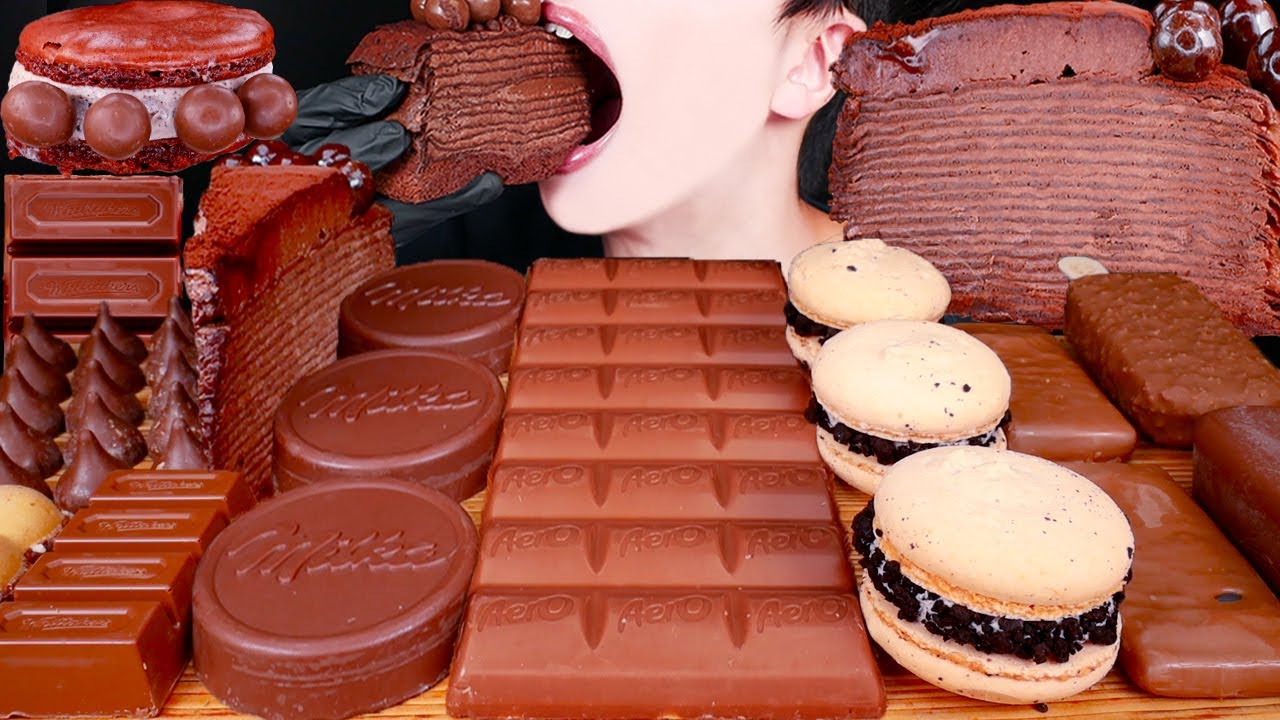 Asmr Maltesers Kinder Chocolate Cake Kitkat Magnum Ice Cream Nutella