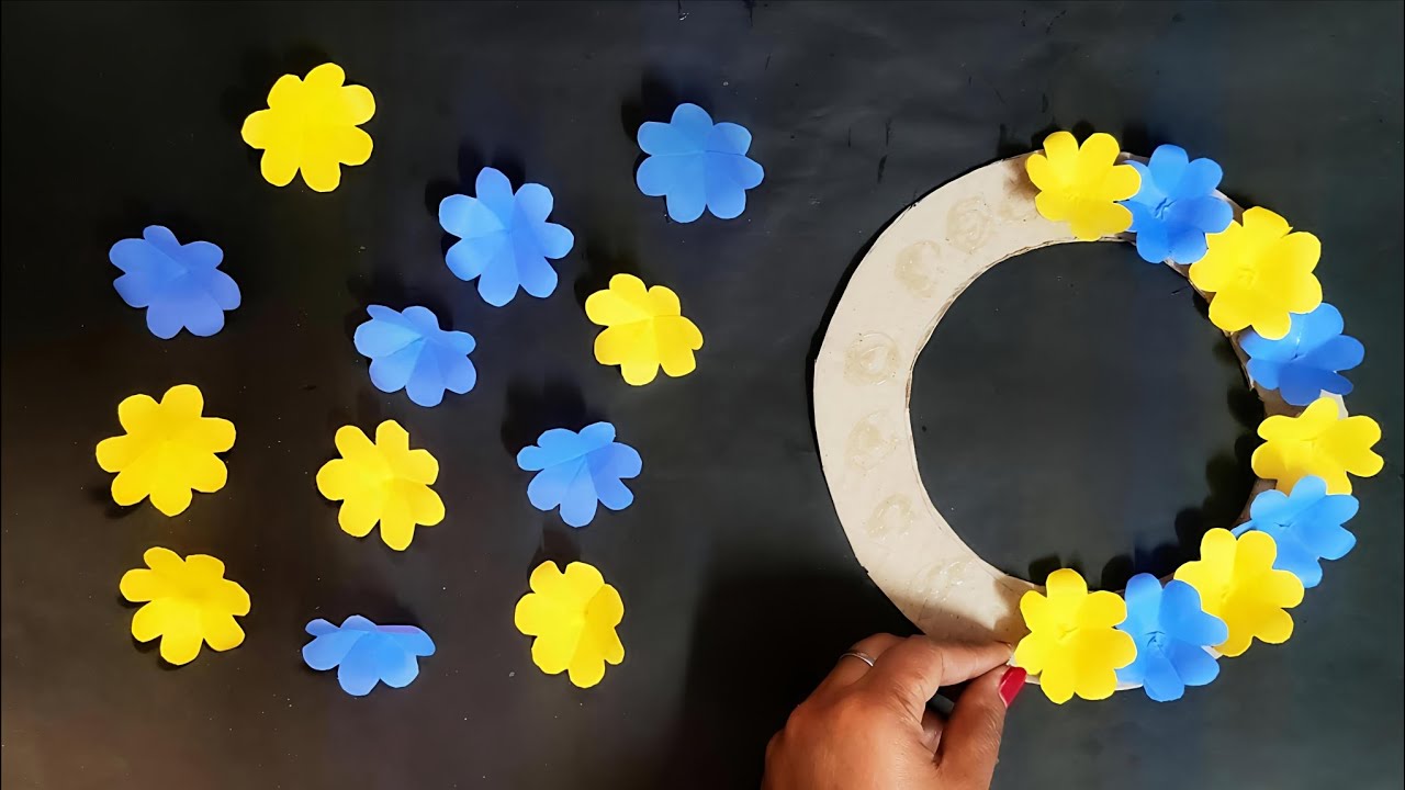 class room decorating ideas/colour paper flowers/colour paper craft ep ...