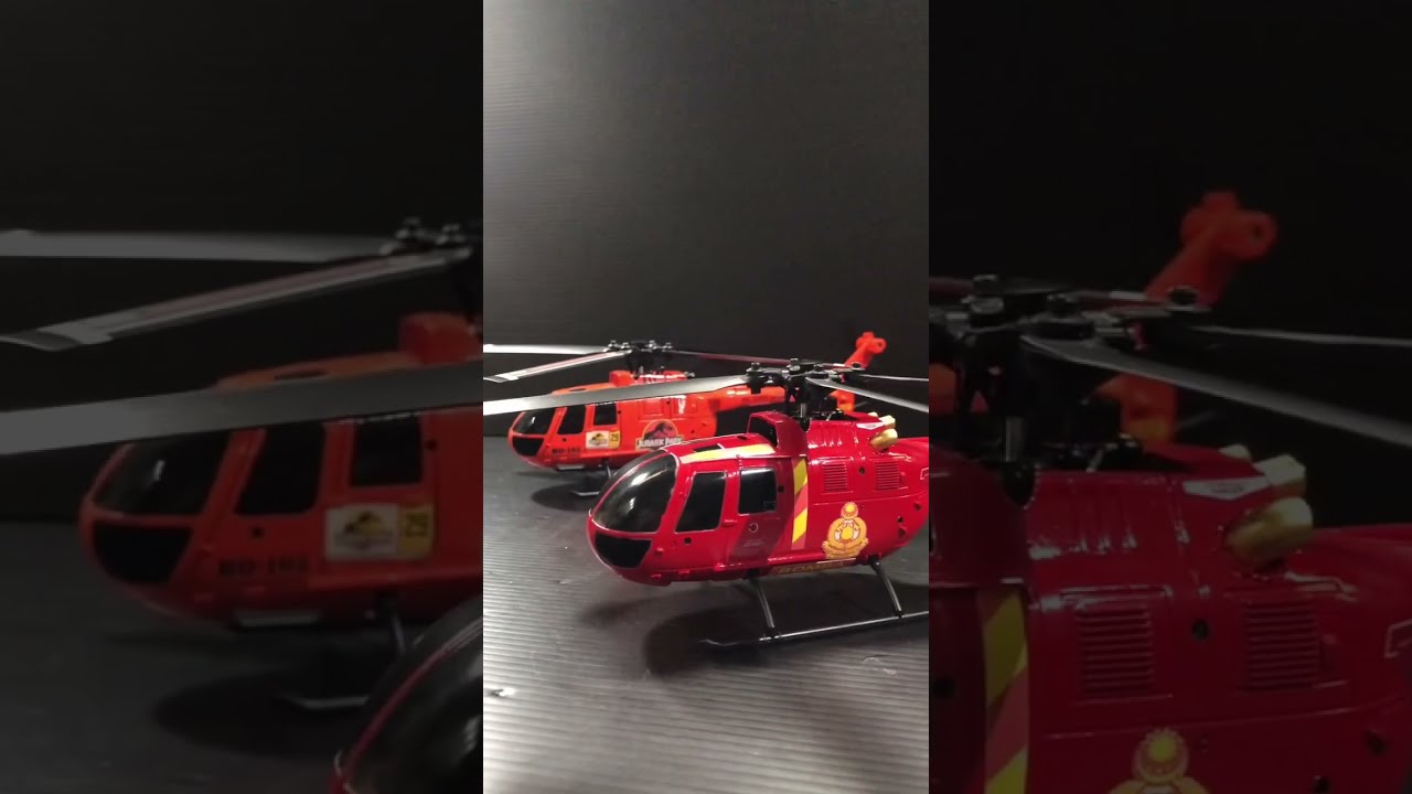 C186 Pro BO-105 Helicopter(Jurassic Park, Bomba & US Army) - YouTube
