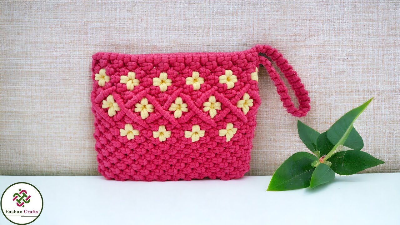 How to make Macrame Clutch Purse | DIY Macrame Wallet - YouTube