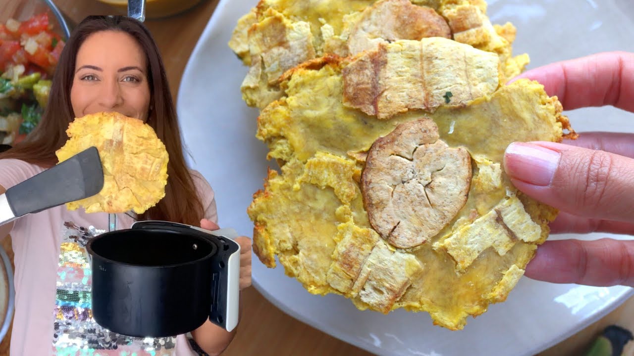Mira que fácil hacer tostones crujientes sin freir y sin tostonera ...