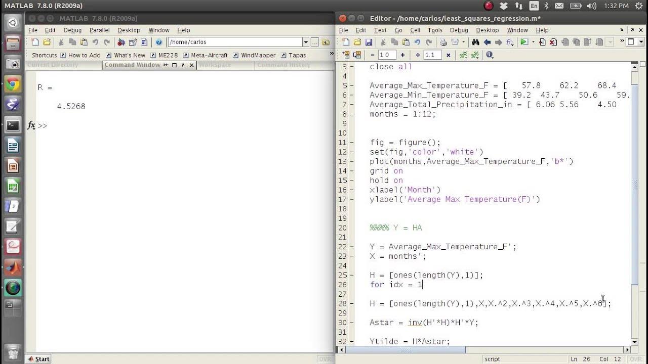 MATLAB Help - Least Squares Regression - YouTube