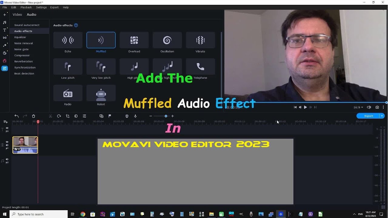 Add The Muffled Audio Effect In Movavi Video Editor 2023 - YouTube