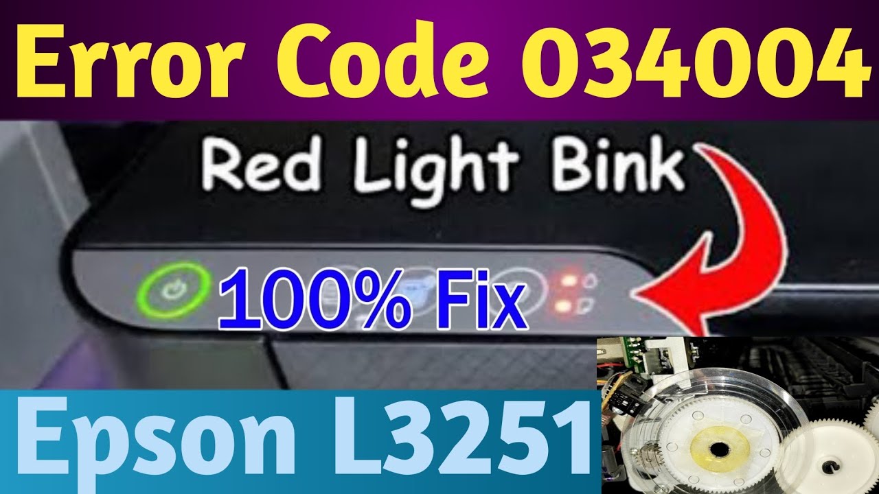 Epson L3251 Error Code 034004 | how to fix error code 034004 | epson ...
