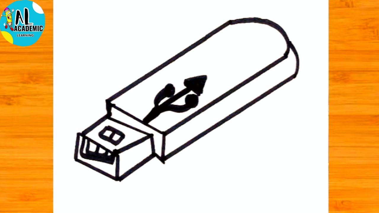 How to draw USB | USB Drawing - YouTube