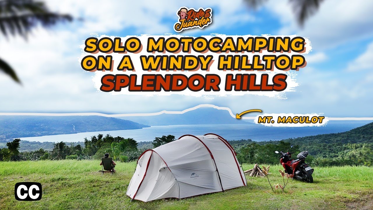 SOLO MOTO CAMPING ON A WINDY HILLTOP | Nature ASMR | Splendor Hills ...