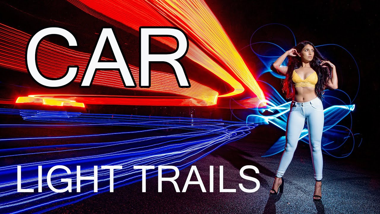 Light Painting Model Photography using LED and Car Brake lights ...