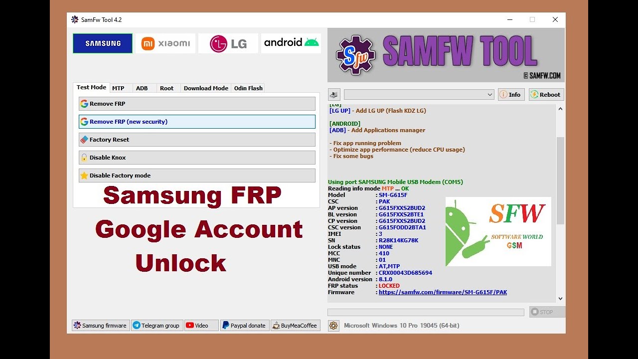 Samsung FRP Lock Google Account Unlock - YouTube
