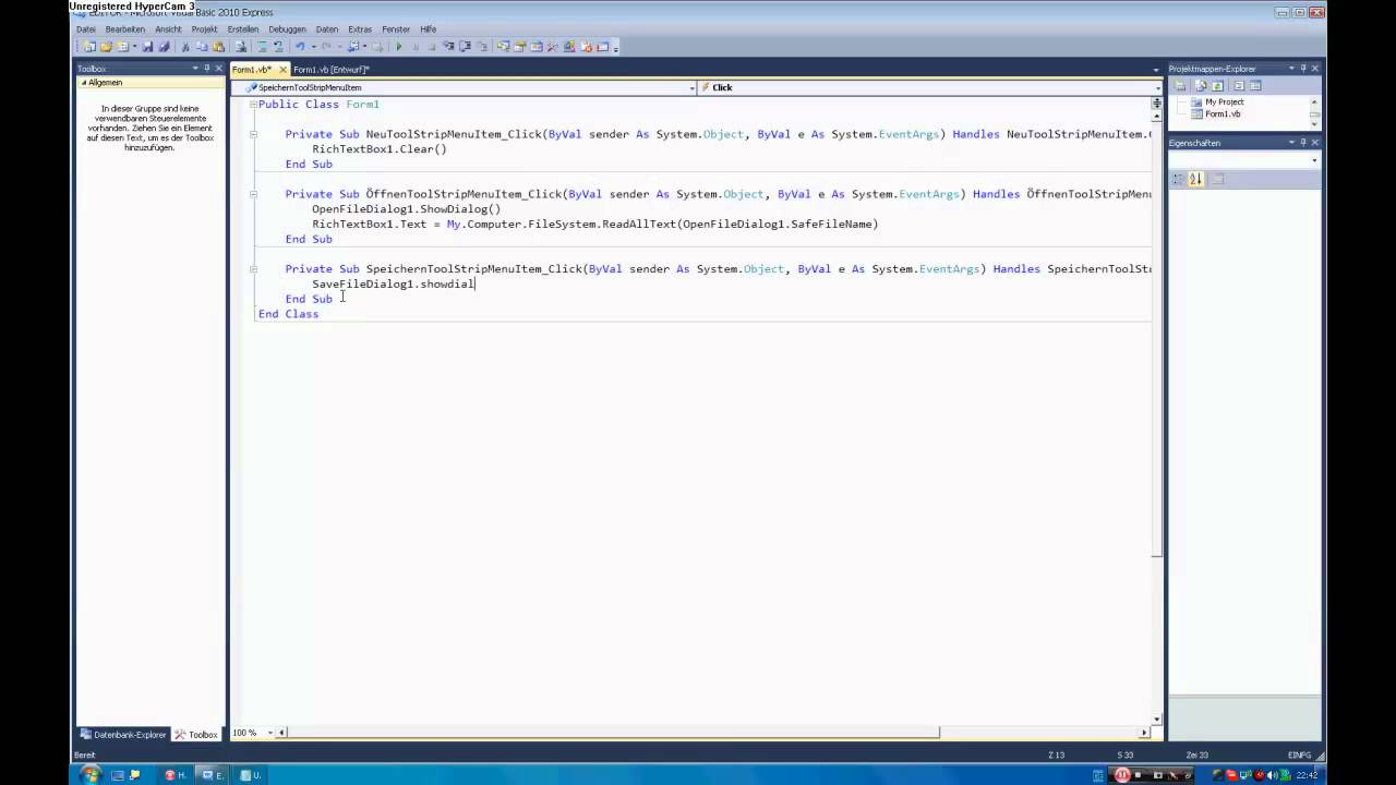 Visual Basic 2010 - Editor erstellen - YouTube