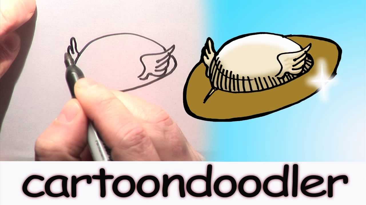 How to Draw Hermes' Helmet - How to Draw Cartoon Hermes' Helmet - YouTube