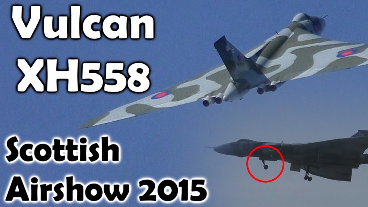 'Incredible' Vulcan XH558 Display and *Nose Gear Problem* Scottish ...