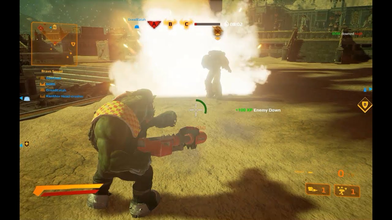 Da Orkz defeat LSM easily - Warhammer 40 000: Eternal Crusade - YouTube
