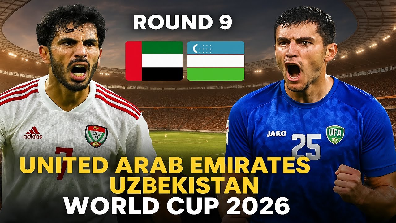 United Arab Emirates vs Uzbekistan | Key Moments Highlights | Round 9 ...