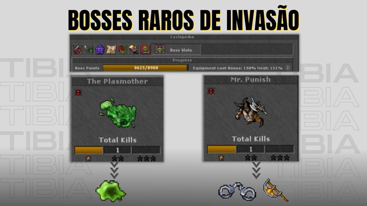 TIBIA - BOSSTIARY DE INVASÃO NA PRÁTICA - YouTube