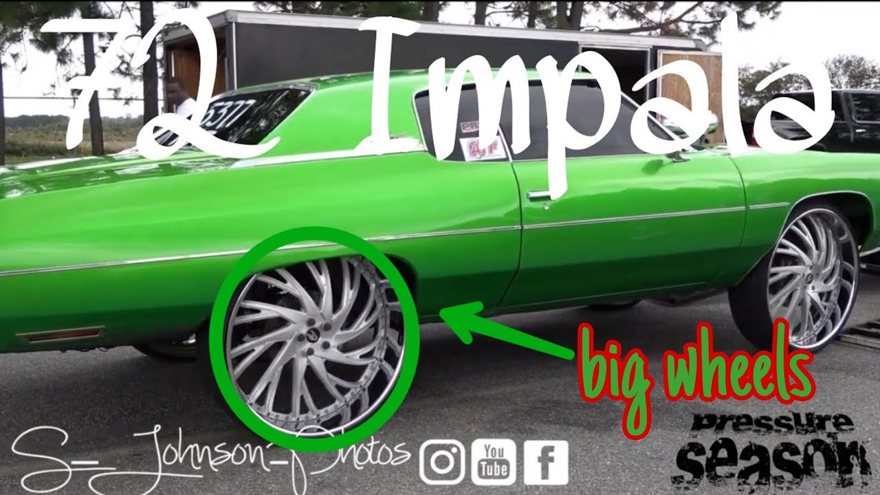 Candy apple green 72 impala on HUGE 30 inch Amani Forged - YouTube
