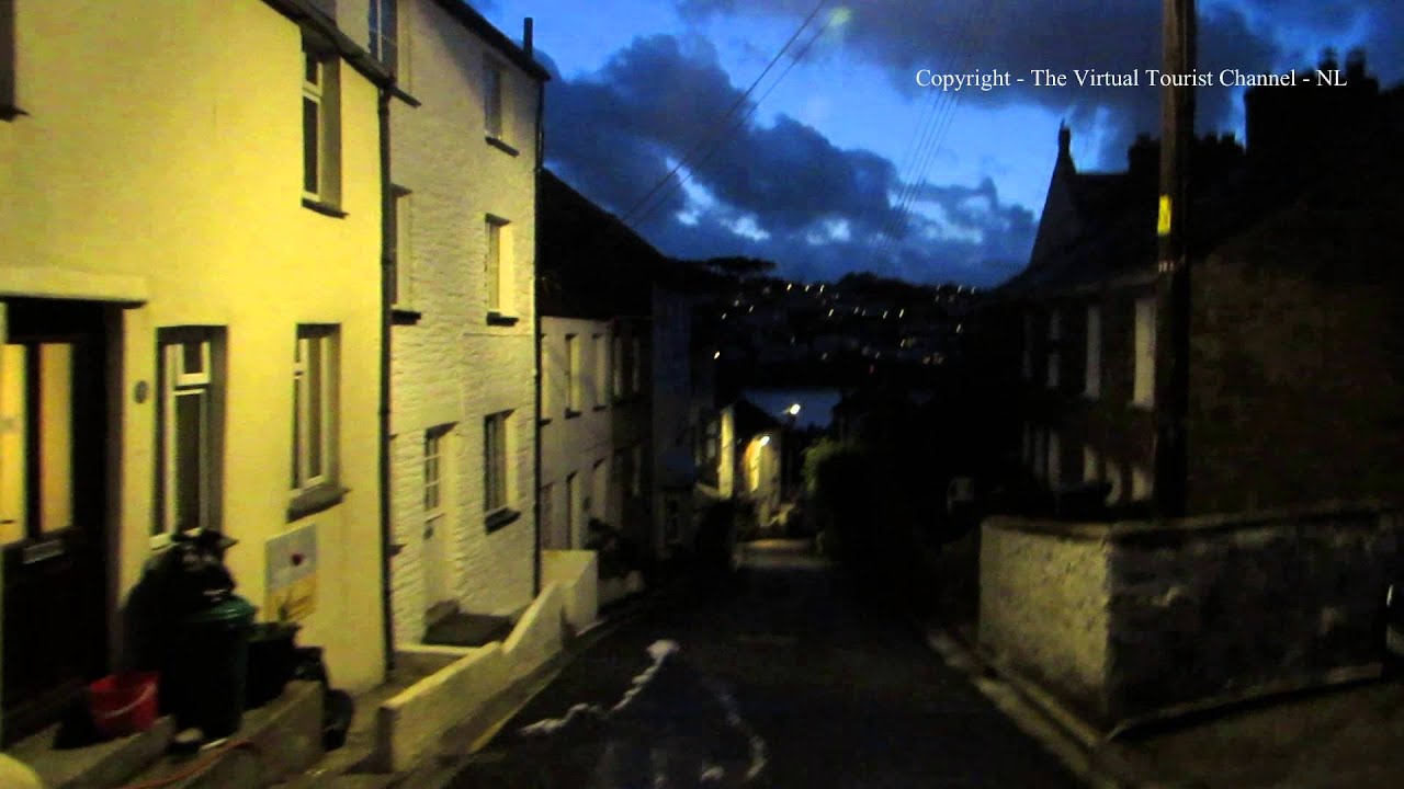 Fore Street at night in Polruan by Fowey Cornwall - YouTube