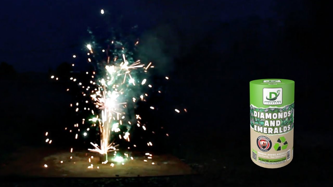 Diamonds & Emeralds Fountain - Dominator Eco Fireworks - YouTube