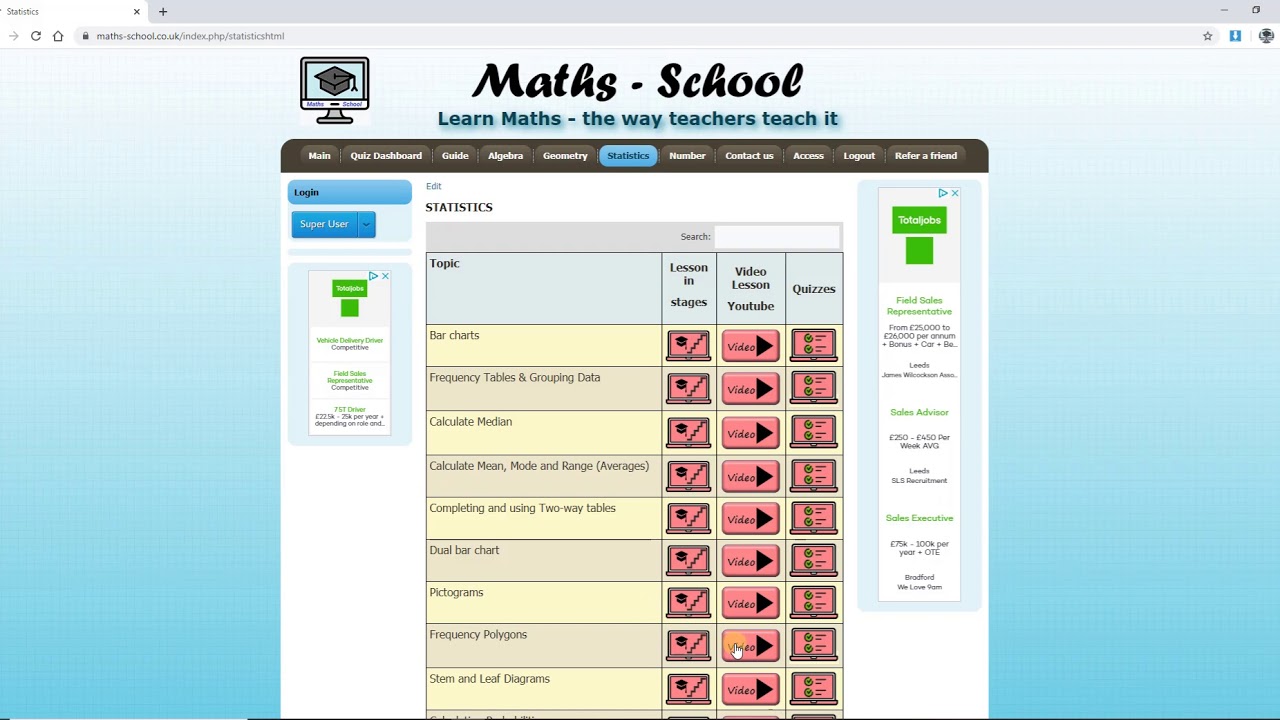 Maths-School Website Demonstration - YouTube