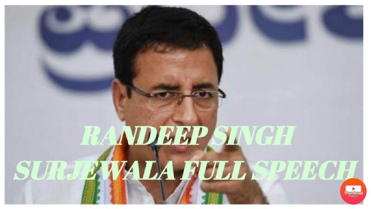 Randeep Singh Surjewala Speech in Patna Rally | Randeep Surjewala Full ...