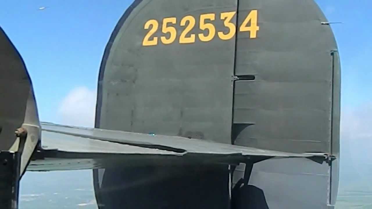 B-24 Tail Turret View - YouTube