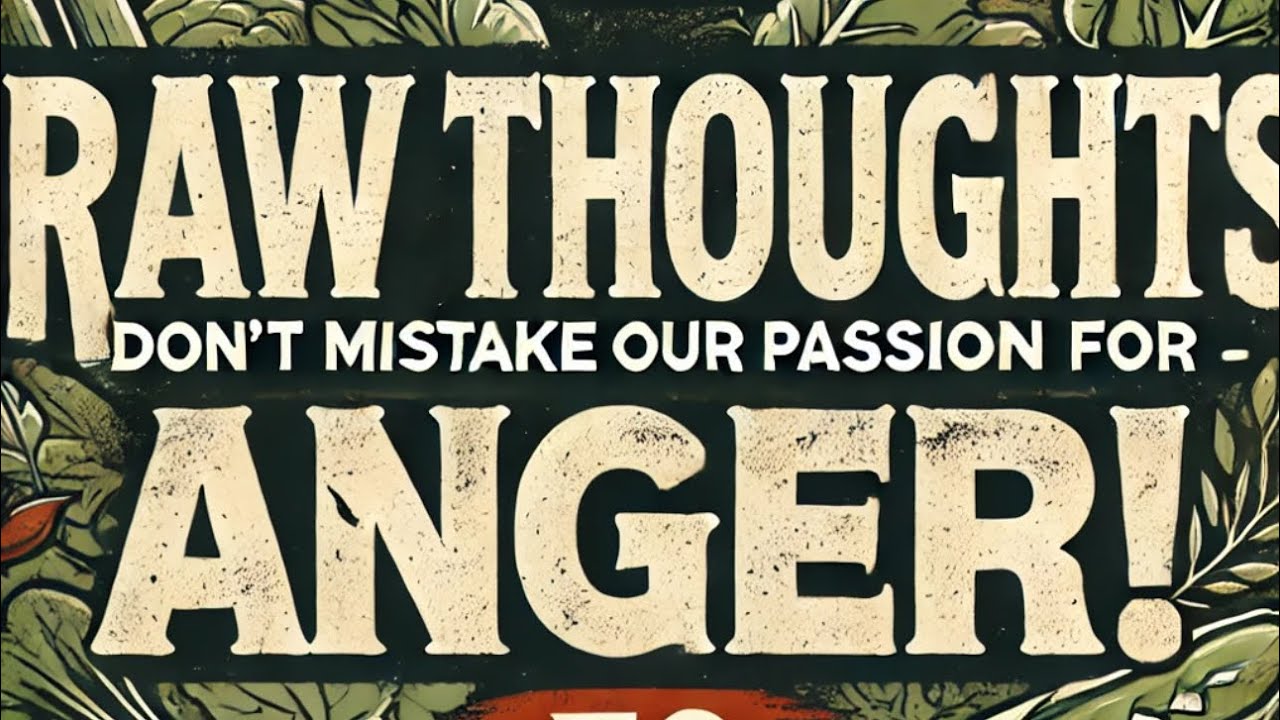 RAW THOUGHTS E2: Don’t Mistake Our Passion 4 Anger! - YouTube