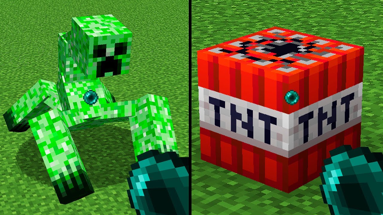 What's Inside The Mutant Mobs and Blocks? Mutant Creeper and TNT - YouTube