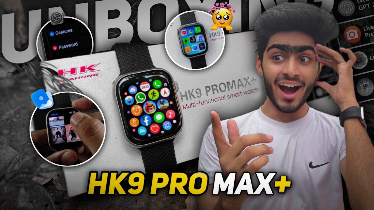 My New Smart Watch HK9 Pro Max + Unboxing & Review 2024 🔥| Games ...