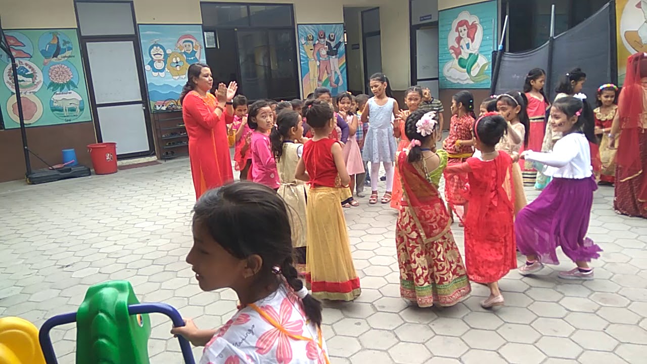 Teej program in Reed model school - YouTube