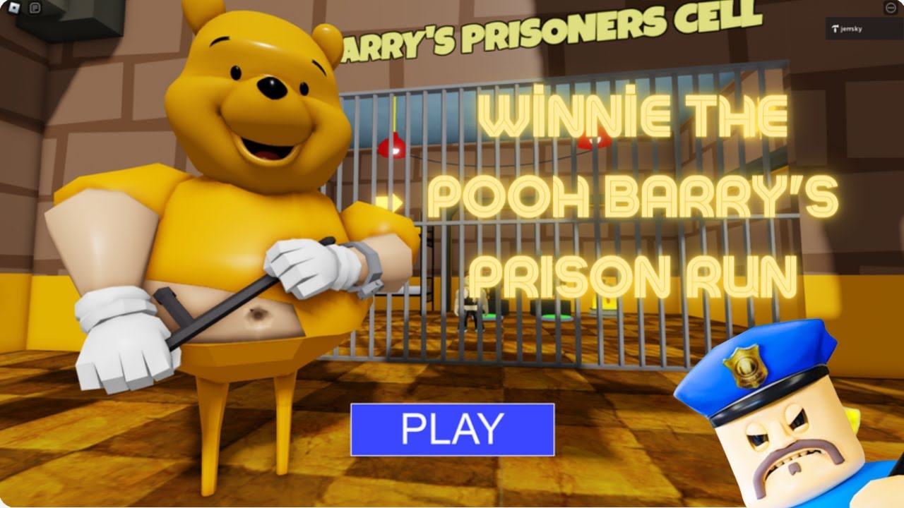 Winnie the Pooh BARRY'S PRISON RUN Obby New Update Roblox - All BOSSES ...