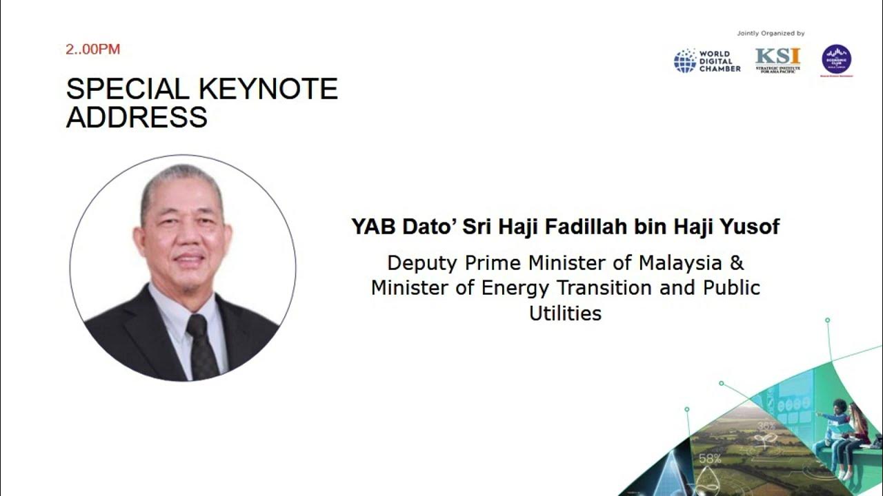 GESOF 2024 - Special Keynote Address by YAB Dato’ Sri Haji Fadillah bin Haji Yusof - YouTube