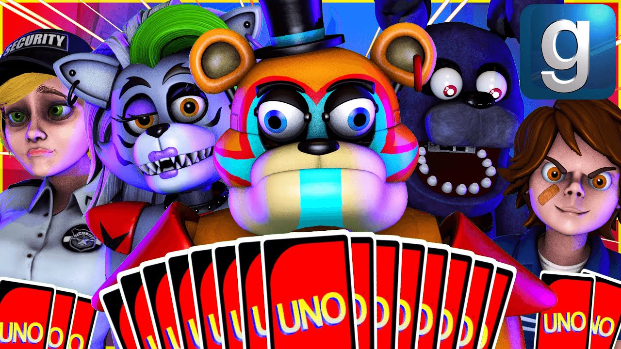 Gmod FNAF | Glamrock Freddy And Gregory Play UNO! - YouTube