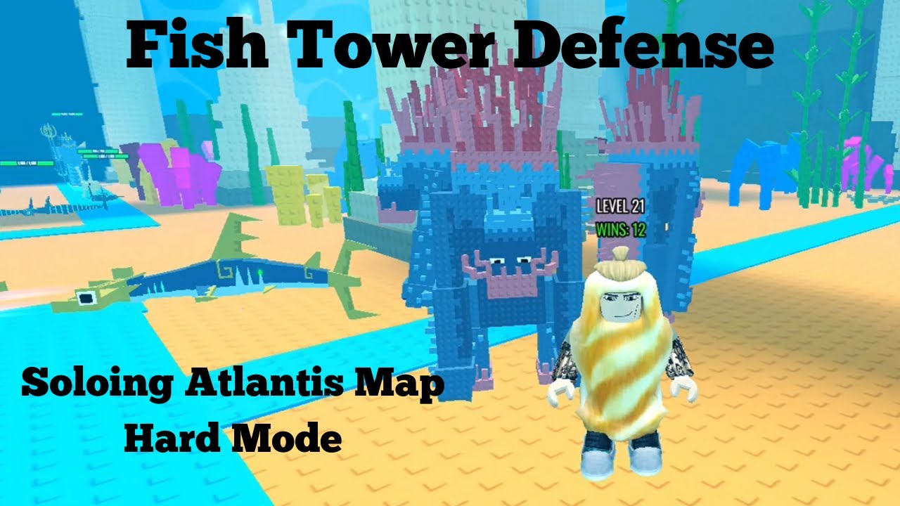 Fish Tower Defense Soloing Atlantis Map Hard Mode - YouTube