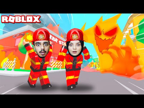 YANGIN SÖNDÜRME EKİBİ OLDUK !! 😱 Roblox Escape The Fire Station Obby ...