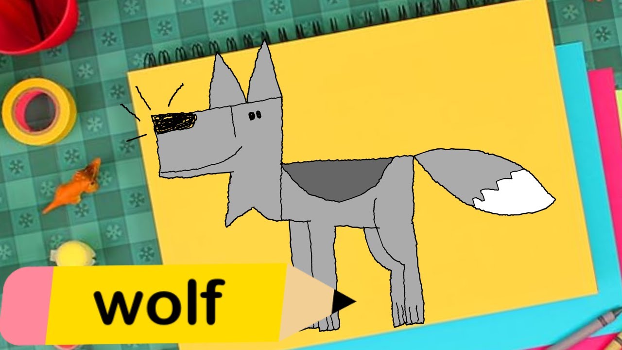 How To Draw A Wolf | Super Simple Draw | Step By Step Fan Made - YouTube