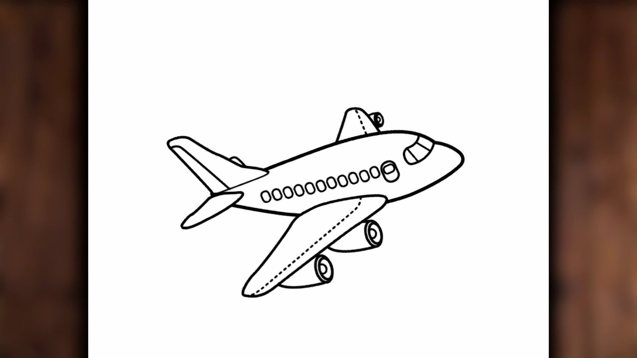 Cómo dibujar un avión paso a paso ️ ( fácil 😊 ) - YouTube