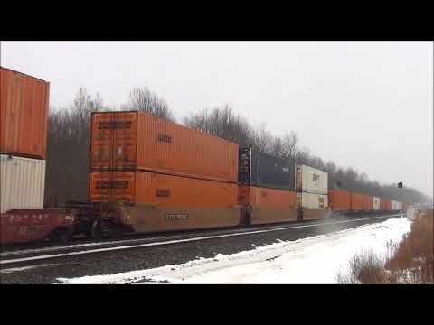 CSX Q015-09 at Salt Springs Rd. in Niles, OH with KCS and NS 2/10/2018 - YouTube