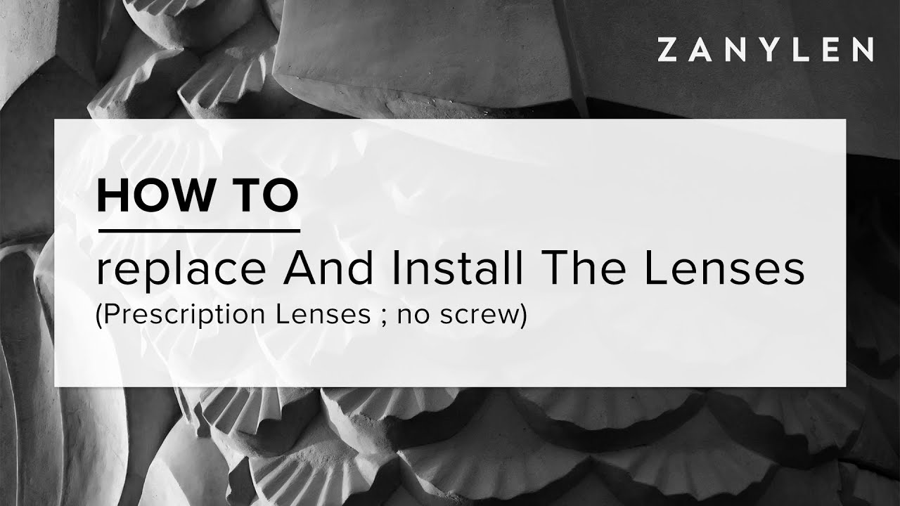 How To replace And Install The Lenses (Prescription Lenses ; no screw ...