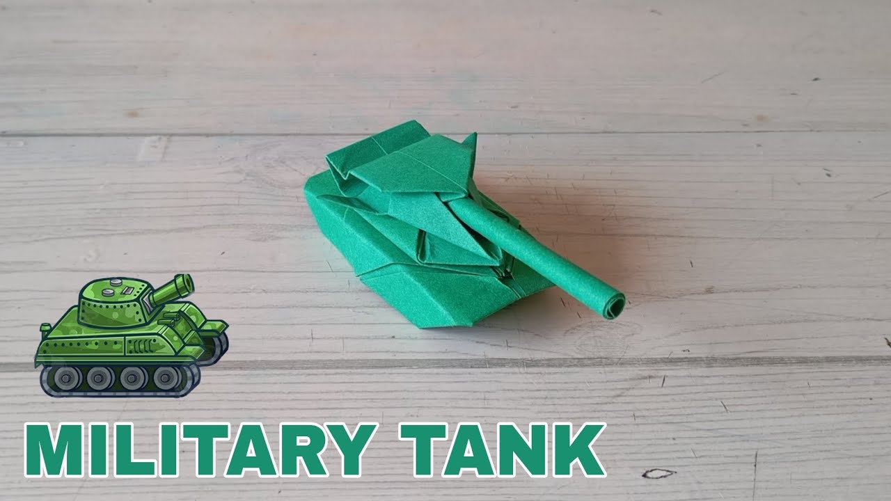 DIY MILITARY TANK ORIGAMI TUTORIAL| HOW TO MAKE PAPER ARMY TANK STEP BY ...