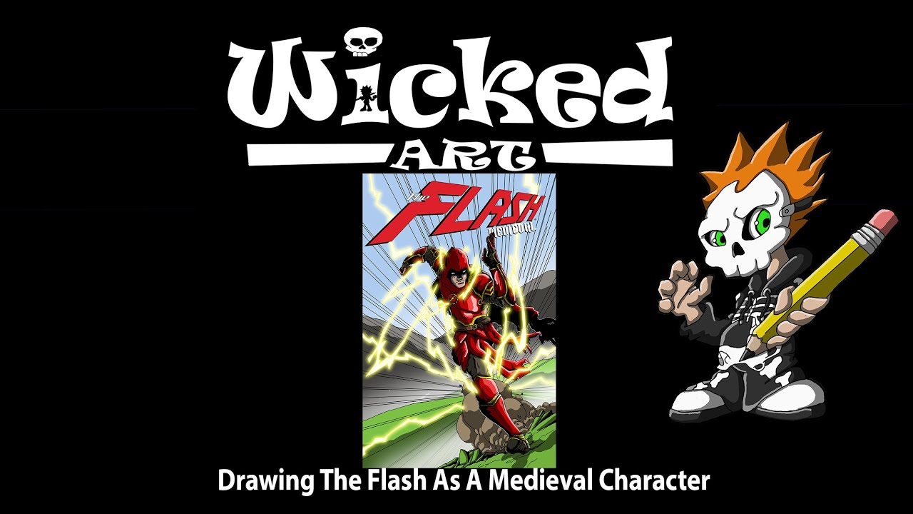 Drawing The Flash As A Medieval Character - YouTube