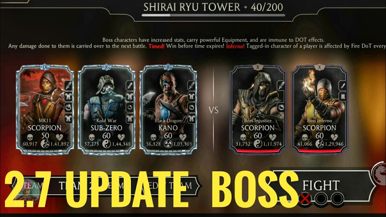 Mk 11 mobile v2.7 Update gameplay|Mk mobile fight gameplay with.(BOSS ...