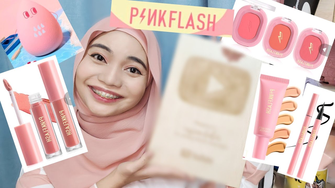 pink flash makeup review!! Dapat youtube play button!! - YouTube