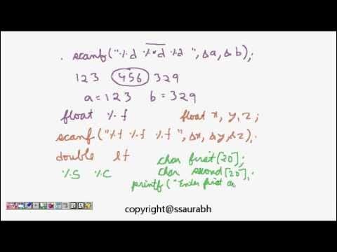 C Programming Tutorial: Input Output (printf, scanf, format specifiers ...