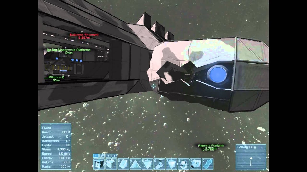 Space Engineers Gravity Cannon and Ramming class ship - YouTube